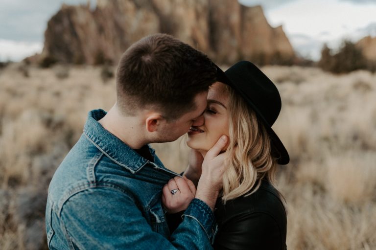 Sunrise Smith Rock State Park Oregon Couple Session
